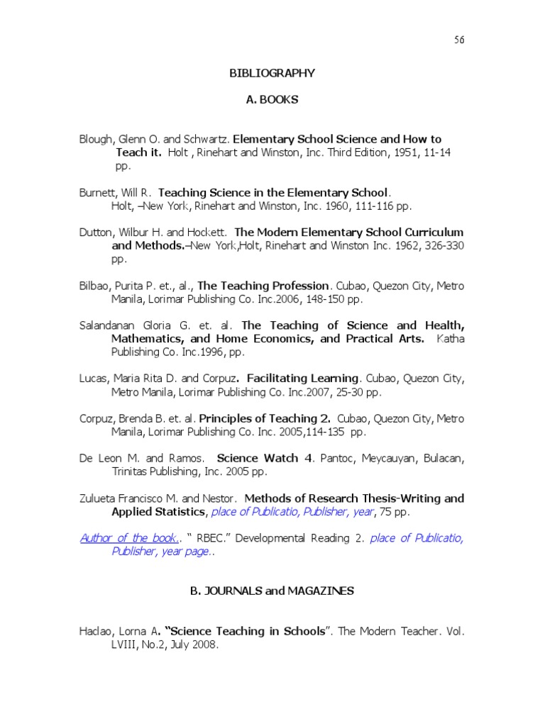 Place of Publicatio, Publisher, Year Author of The Book. Place of ...