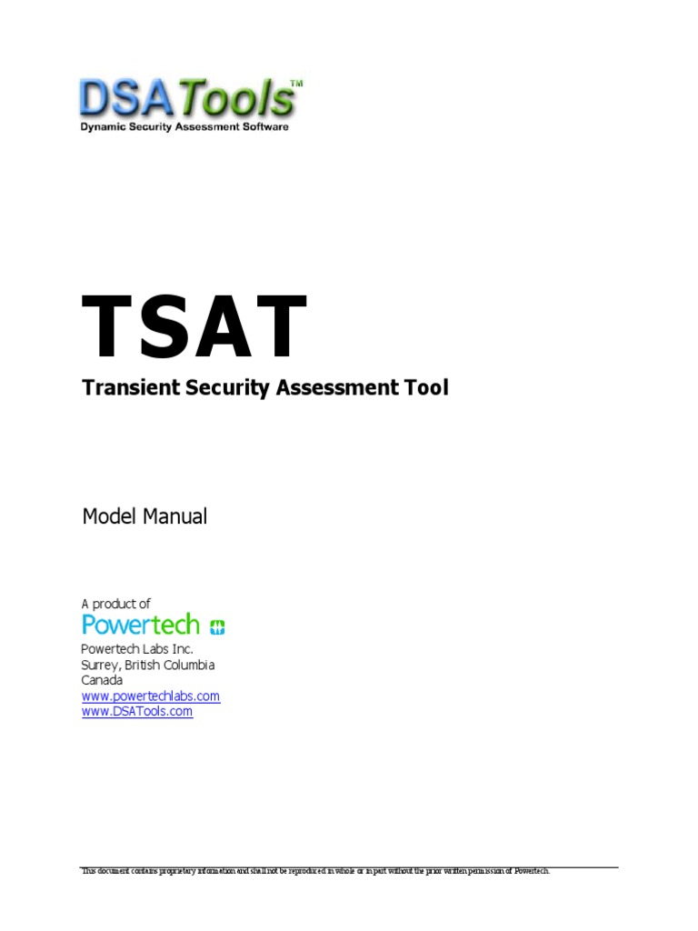 TSAT_Model_Manual.pdf | File Format | Electric Generator