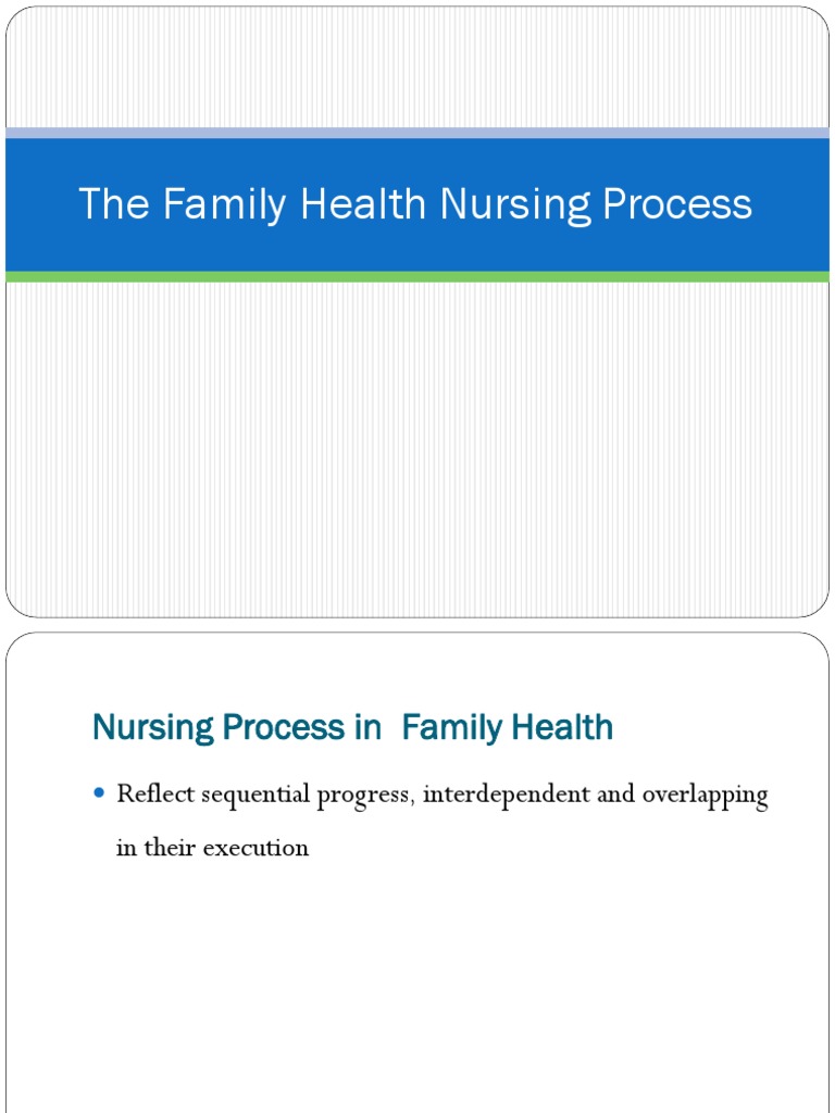 The Family Health Nursing Process | PDF | Health Care | Nursing