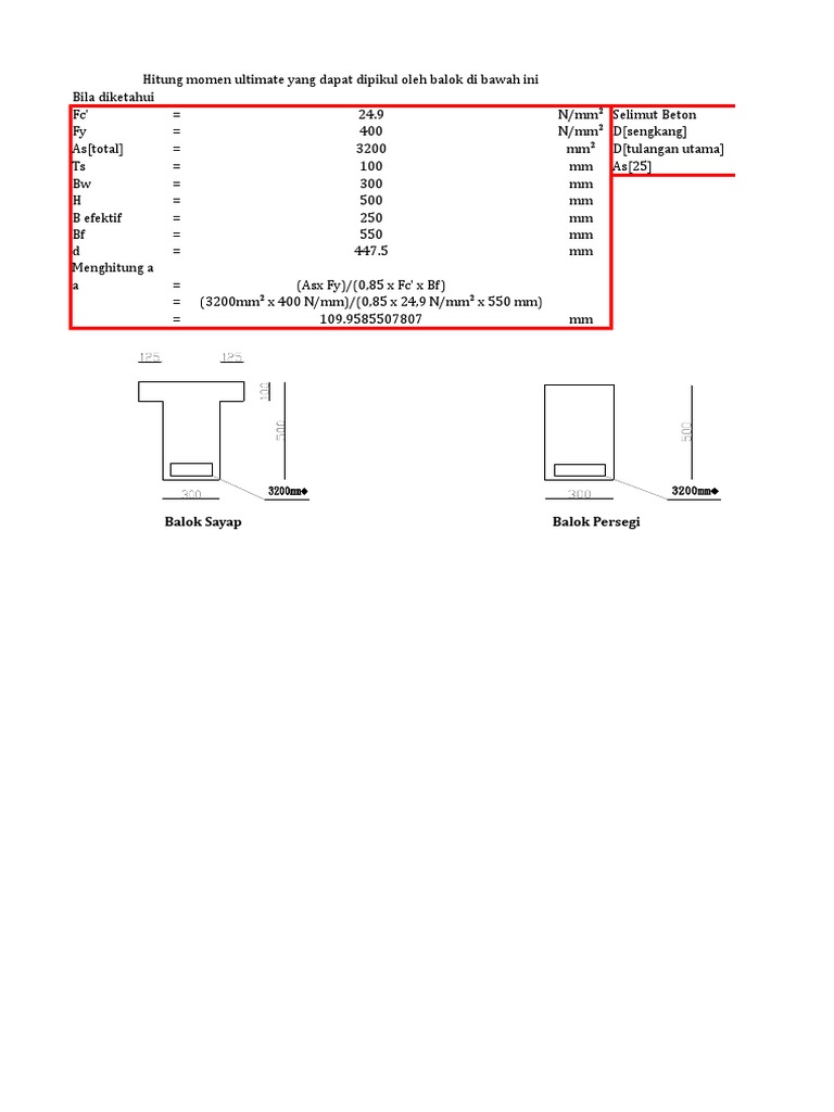 Balok T Dan Balok Persegi | PDF