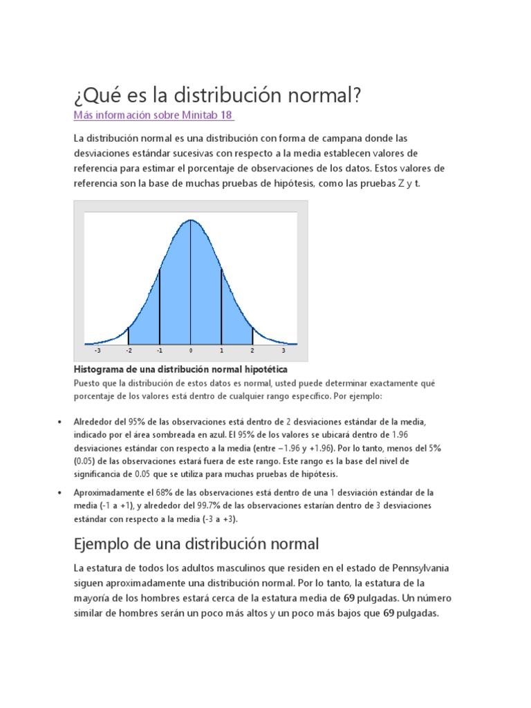 Distribución Normal: Propiedades y Porcentajes | PDF | Distribución ...