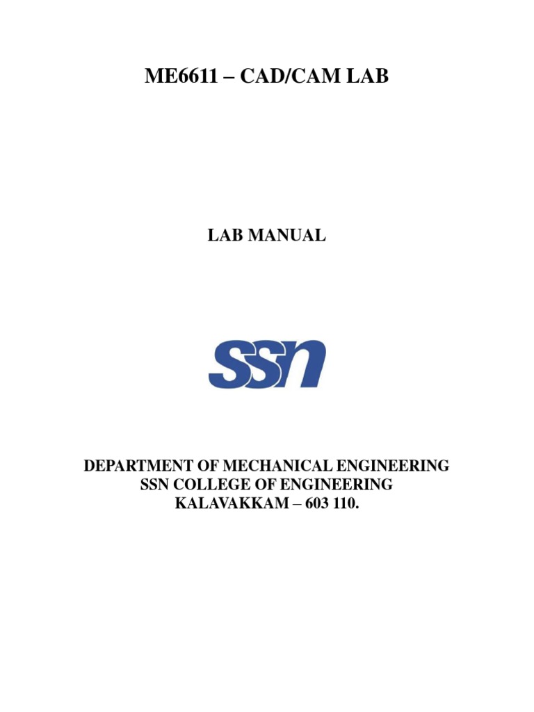 Cad Cam Manual1 | PDF | Computer Aided Design | Extrusion