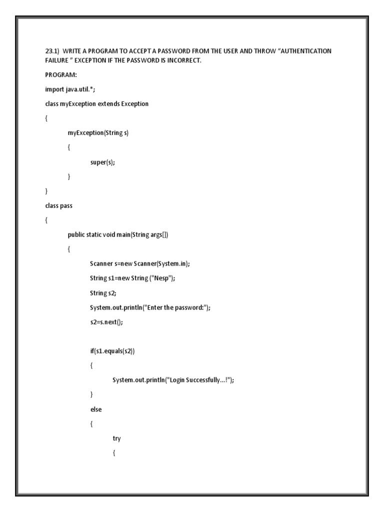 Java Practical No.23, 24 & 25 PDF | PDF