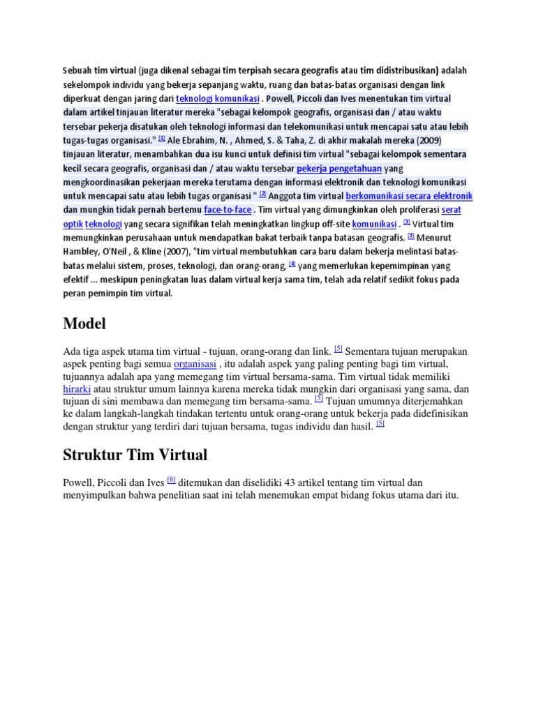 Sebuah Tim Virtual | PDF