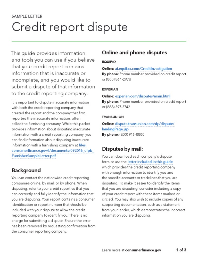 Credit Report Dispute Equifax | PDF | Credit History | Identity Theft