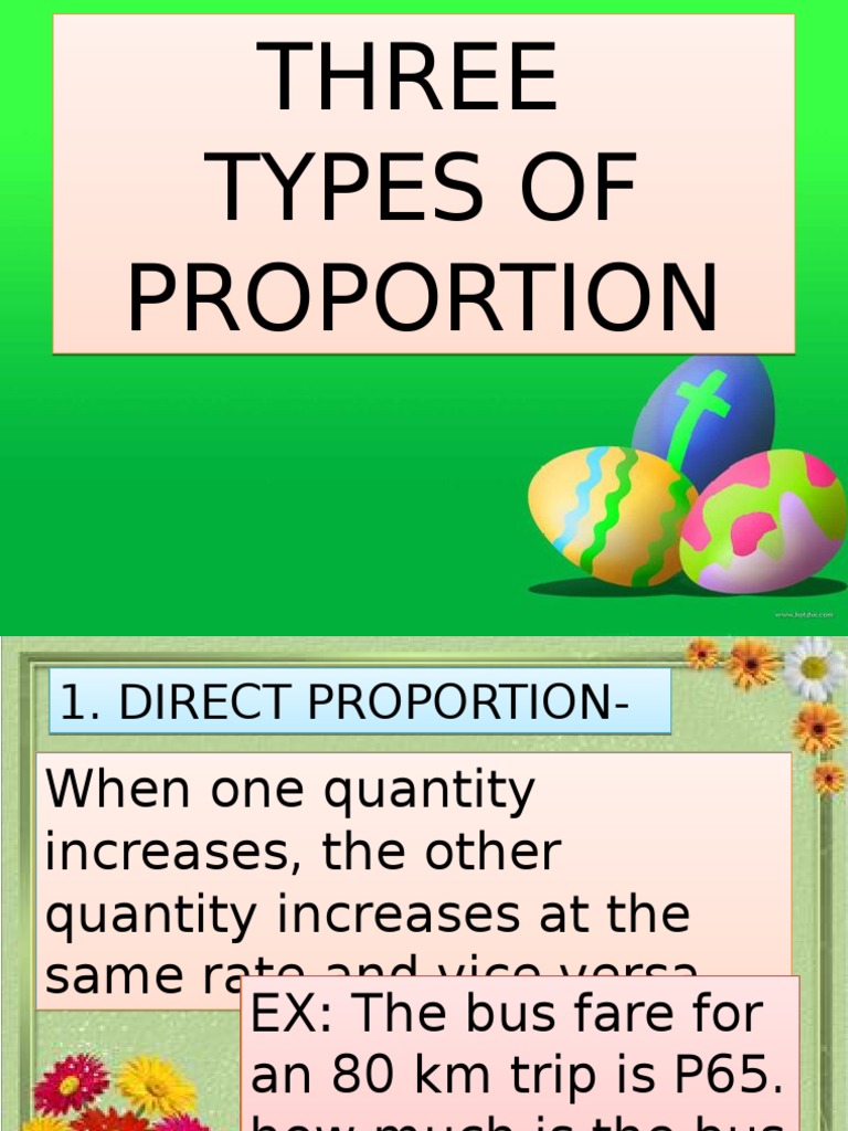 Types of Proportion Explained | PDF | Cooking, Food & Wine | Foreign ...