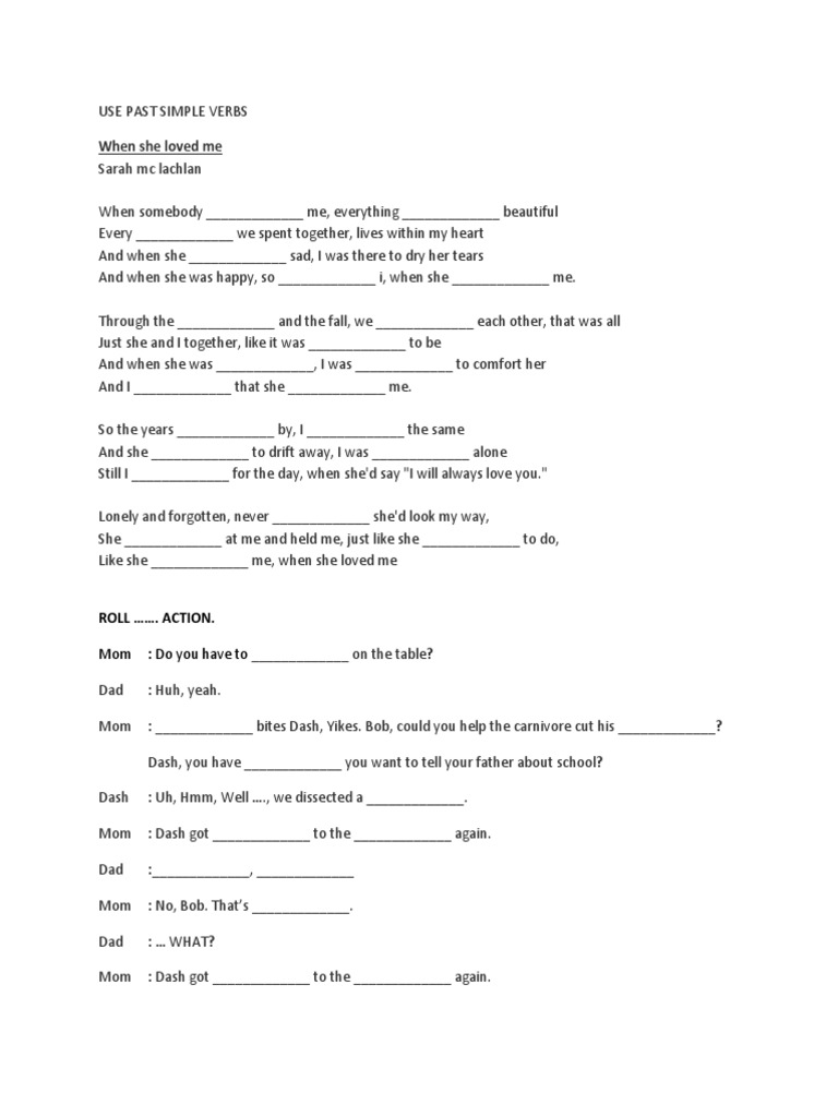 Use Past Simple Verbs | PDF