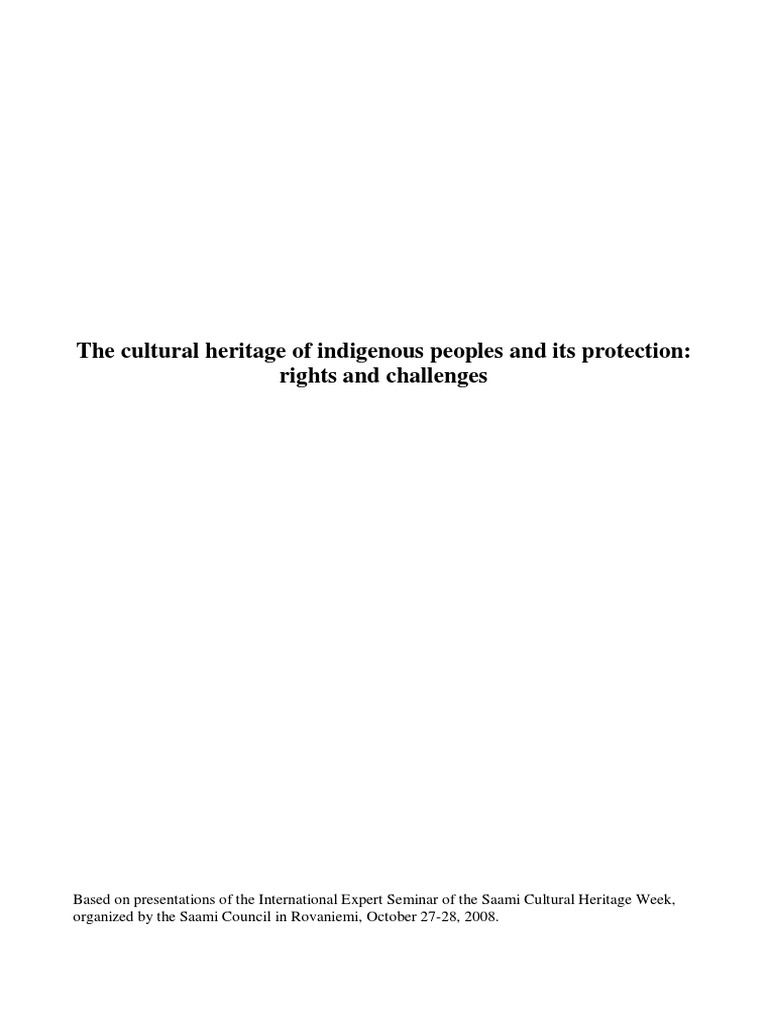 Cultural Heritage Report | Download Free PDF | Traditional Knowledge ...