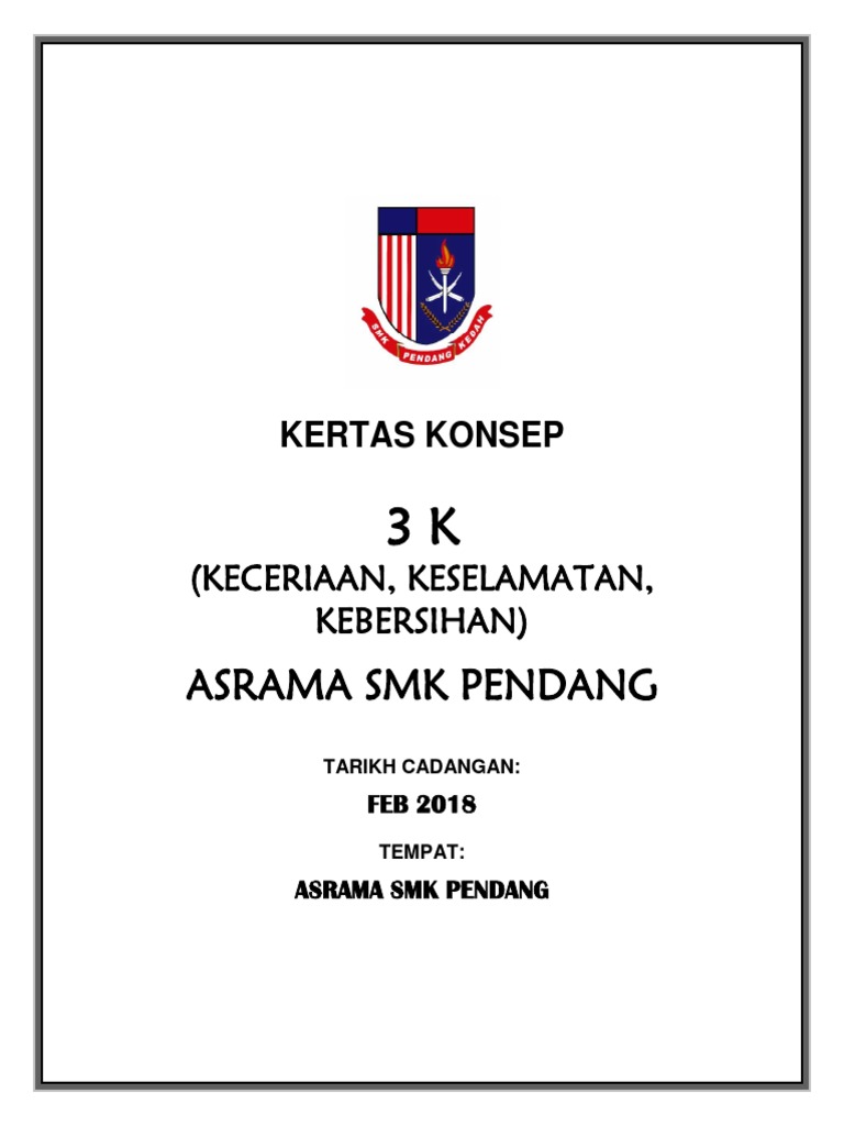 Kertas Kerja 3K Asrama | PDF