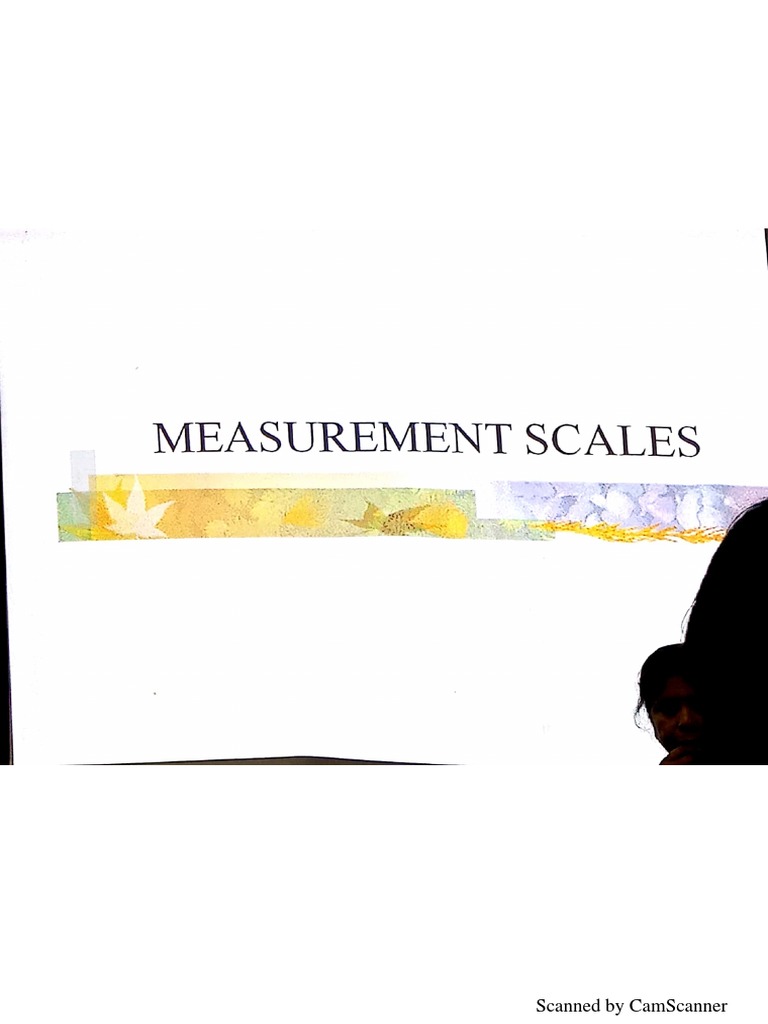 Measurement Scales | PDF