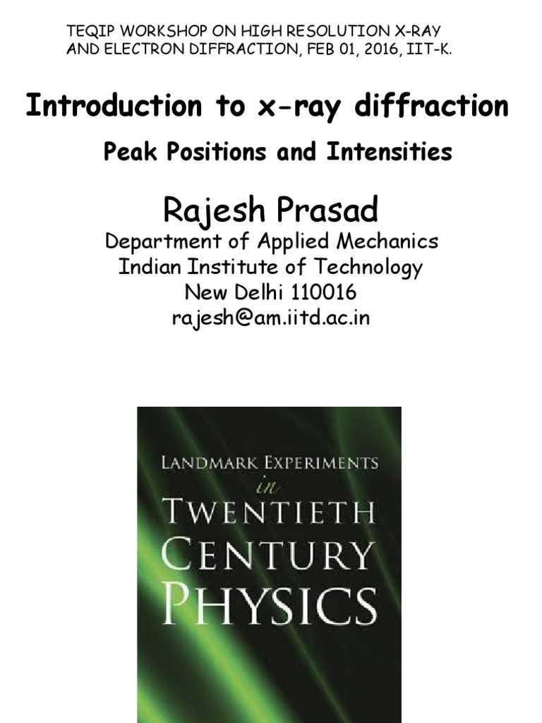 Peak Position PDF | PDF | X Ray Crystallography | Diffraction