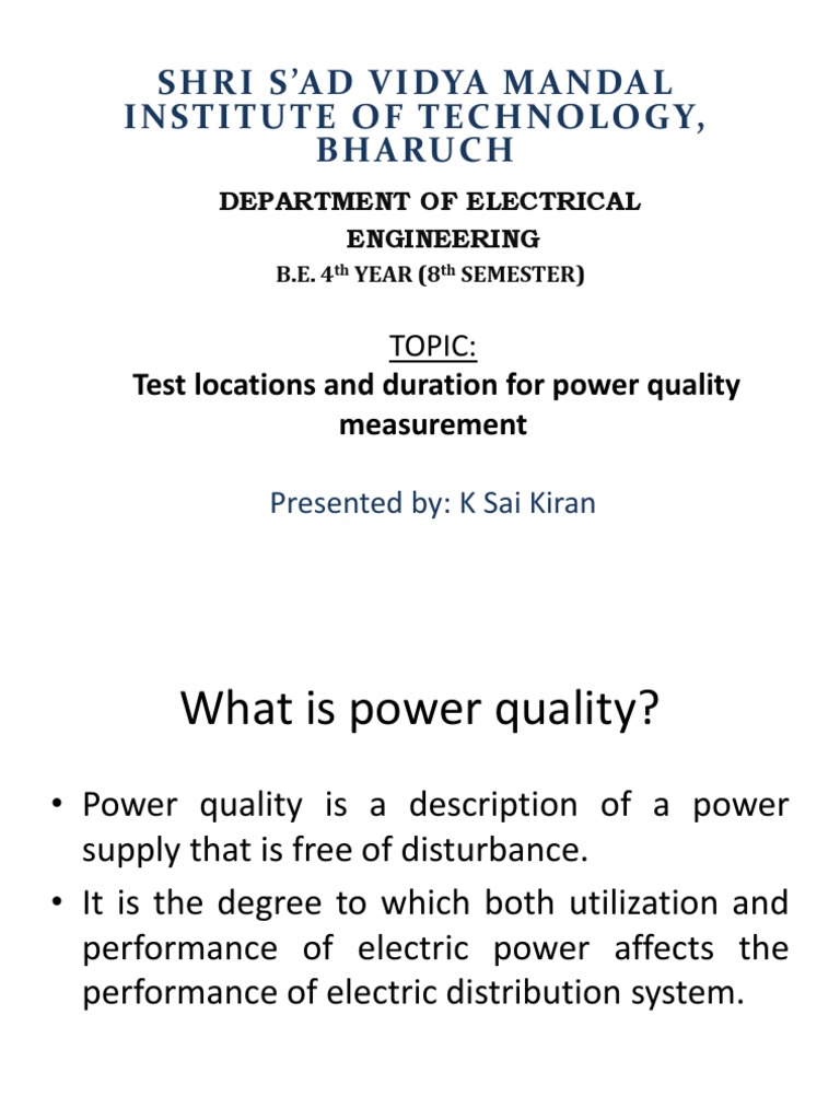 Power Quality Measurement | PDF | Electric Power | Voltage