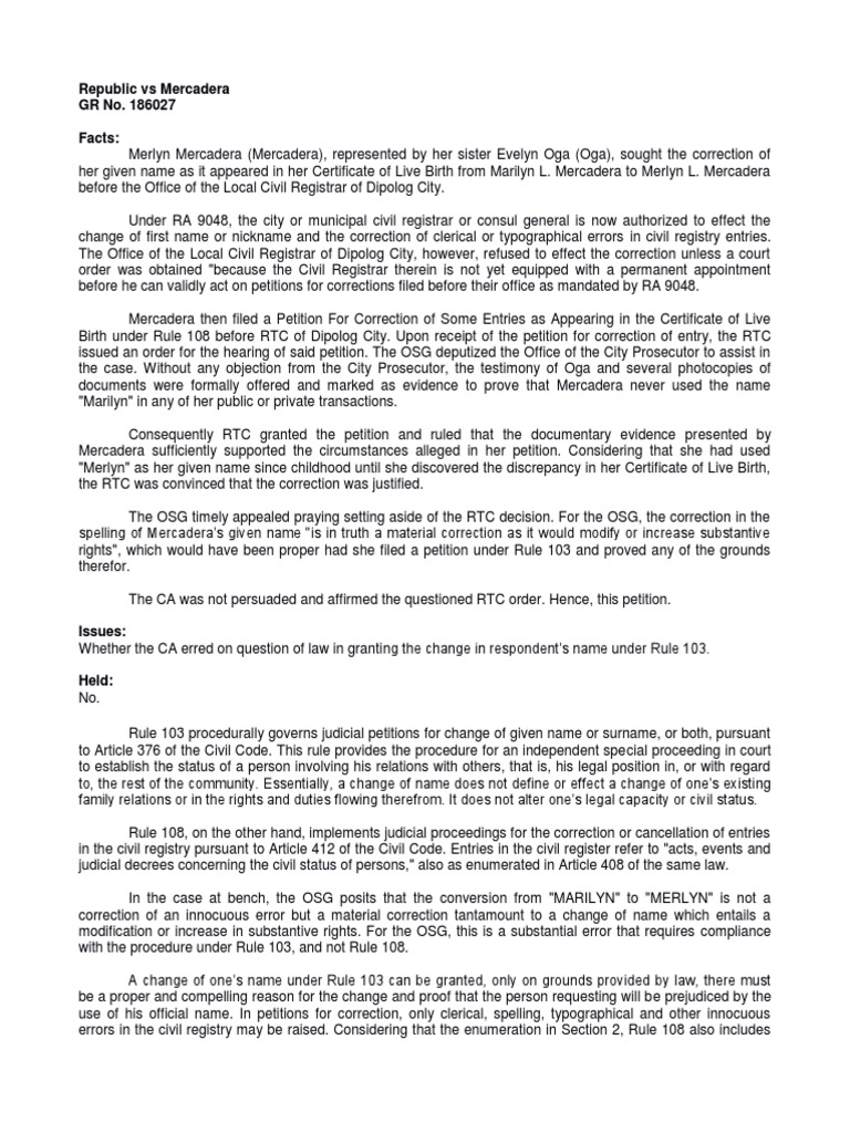 The Supreme Court Clarifies the Distinction Between Rule 103 Petitions ...