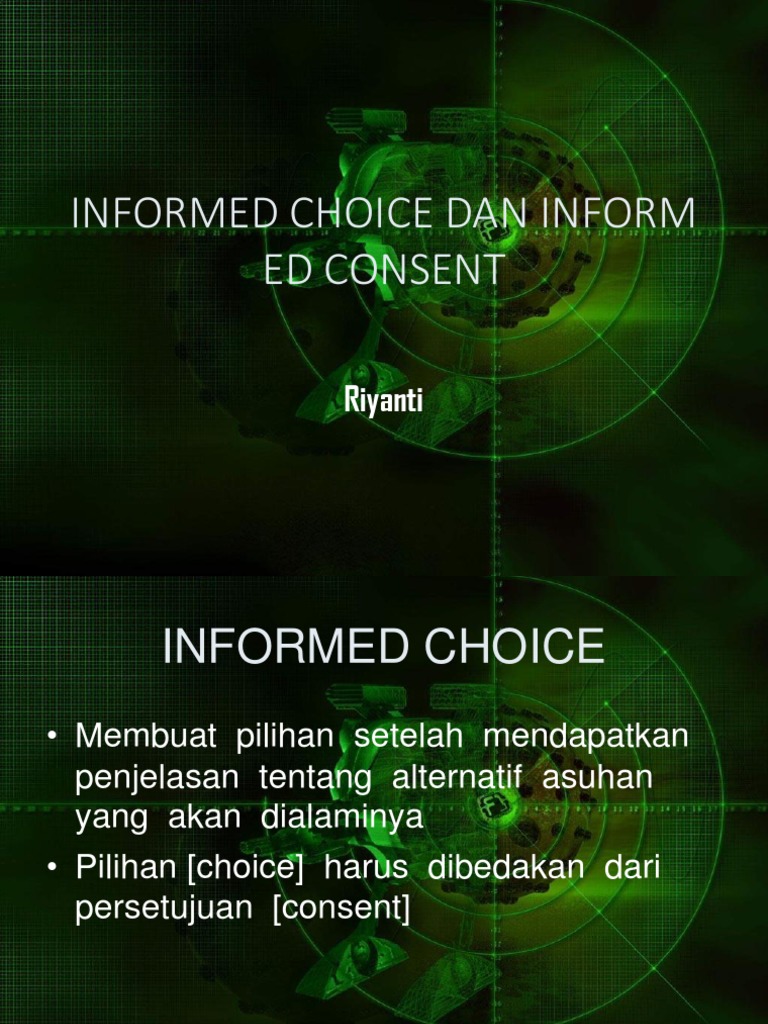 Informed Consent Dan Informed Choice | PDF