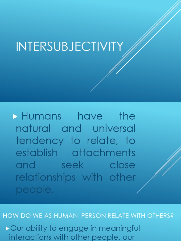 Intersubjectivity Ppt | Self | Emotions