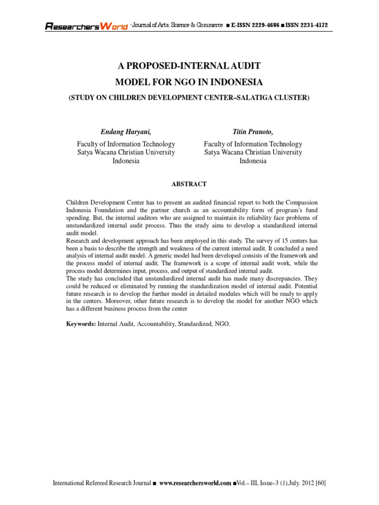 NGO Auditing Indonasia | PDF | Internal Audit | Audit