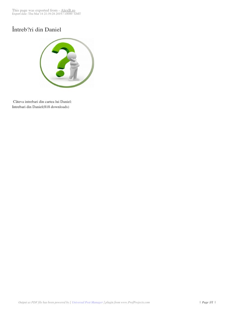Întrebări din cartea lui Daniel | PDF | Software | Application Software