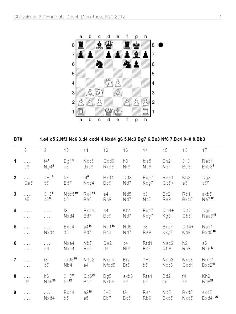 Sicilian Defense Accelerated Dragon | PDF | Board Games Competitions ...