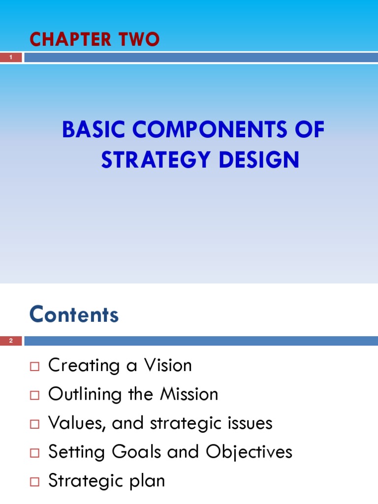 CH 2BASIC COMPONENTS OF STRATEGIC MANAGEMENT | PDF | Goal | Strategic ...