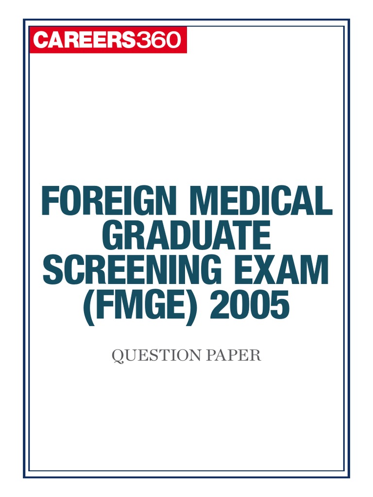 FMGE 2005 Question Paper and Answers | PDF | Multiple Myeloma ...