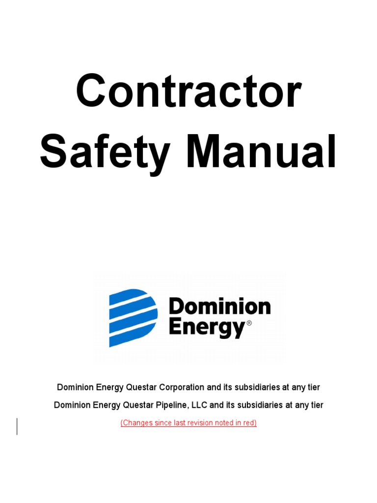 Contractor Safety Manual | PDF | Occupational Safety And Health ...