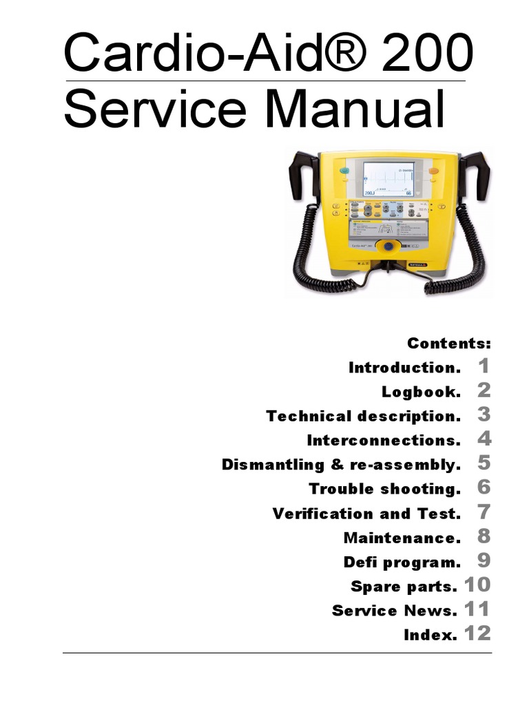 Cardio-Aid® 200 Service Manual | PDF | Artificial Cardiac Pacemaker ...