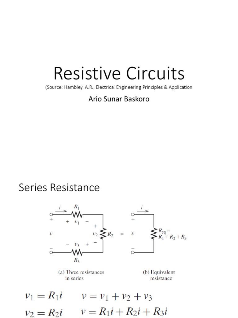 Resistive Circuits | PDF | Series And Parallel Circuits | Network ...