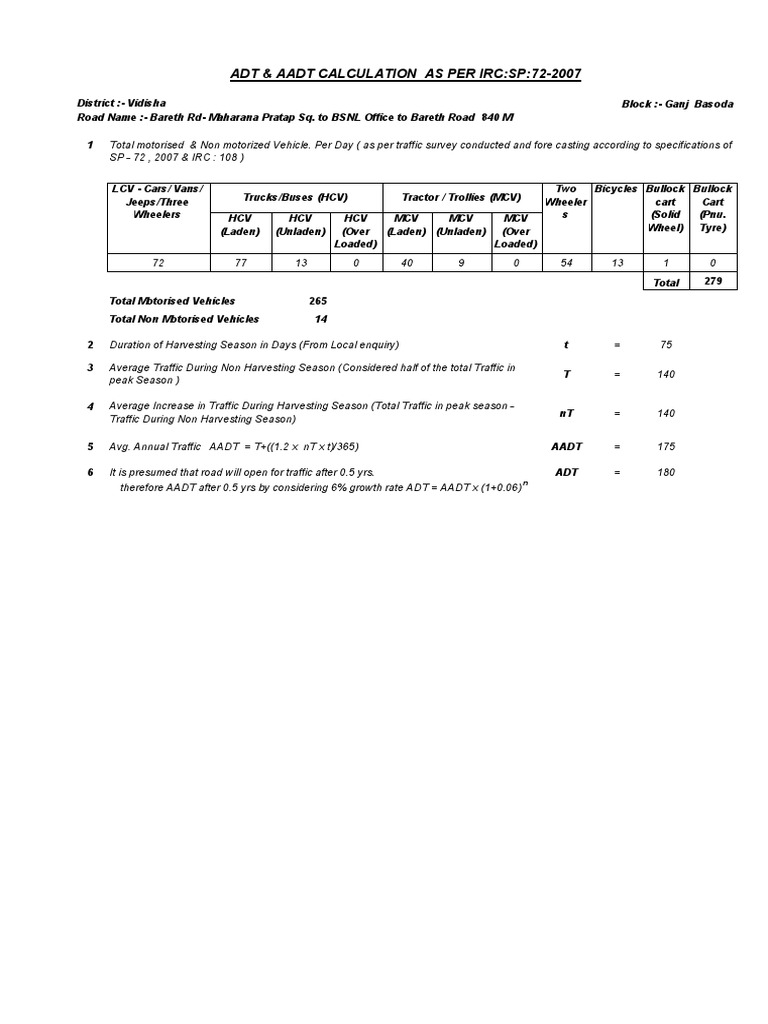 ADT Calculation | PDF
