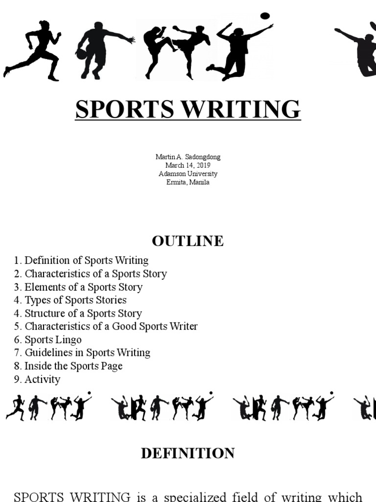 Sports Writing (Martin Sadongdong) | PDF | Journalism | National ...