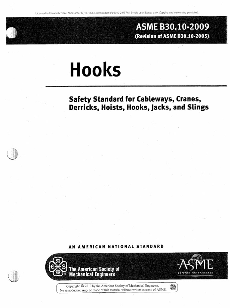 ASME B30 10 Hooks PDF | PDF