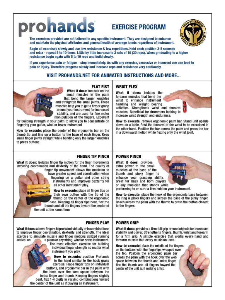 Exercise Program: Wrist Flex Flat Fist | PDF | Finger | Thumb
