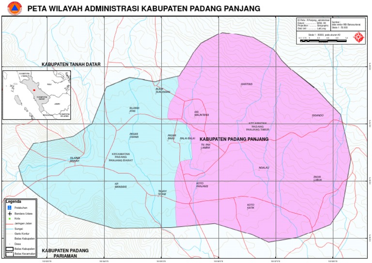 2009-10-12 Peta Administrasi Padang Panjang BNPB | PDF