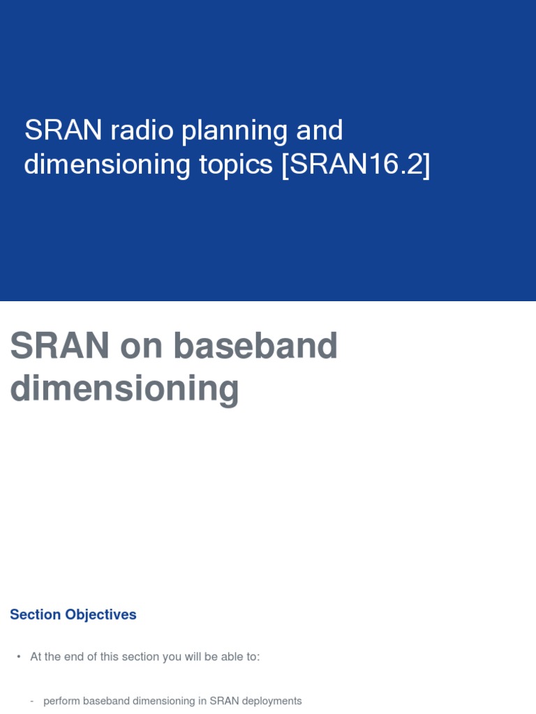 09 - SRAN On Baseband Dimensioning | PDF | Telecommunications Standards ...
