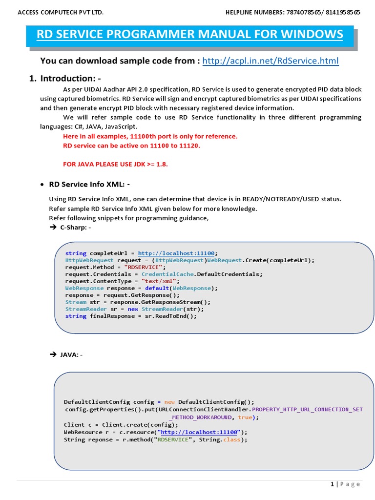 Startek FM220 RD Service Guide | PDF | Software Engineering | Information Technology