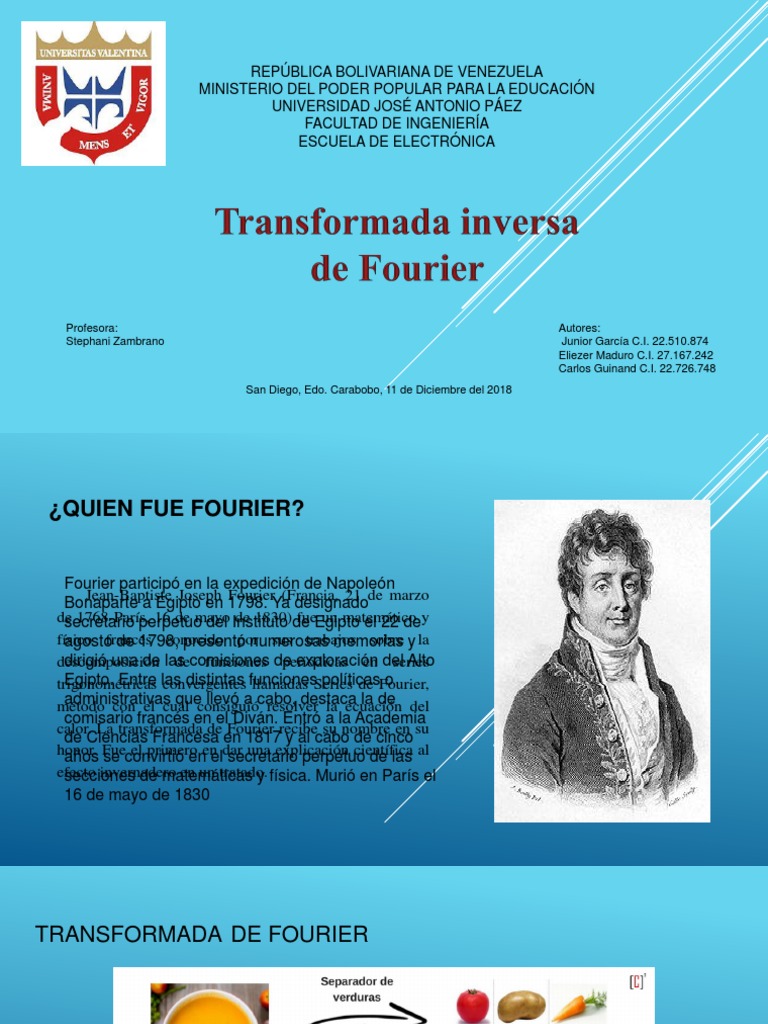 Transformada Inversa de Fourier | PDF | Transformada de Fourier ...