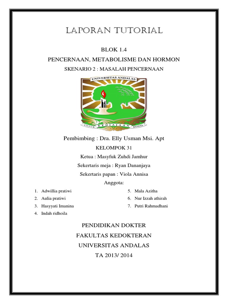 Laporan Tutorial | PDF
