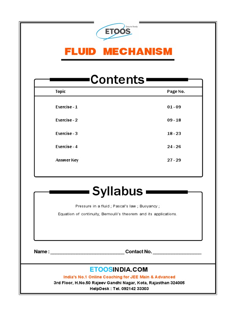 Fluid Mechanism PDF | PDF | Buoyancy | Pressure