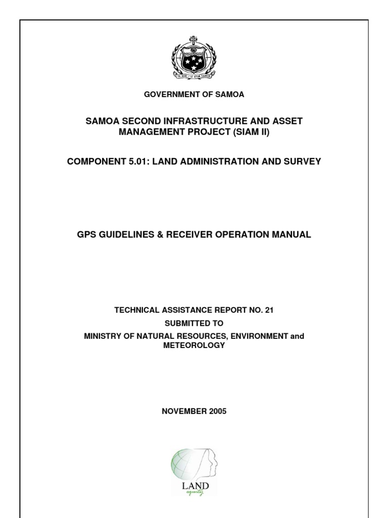FINAL GPS Guidelines & Receiver Operation Manual | PDF | Battery ...