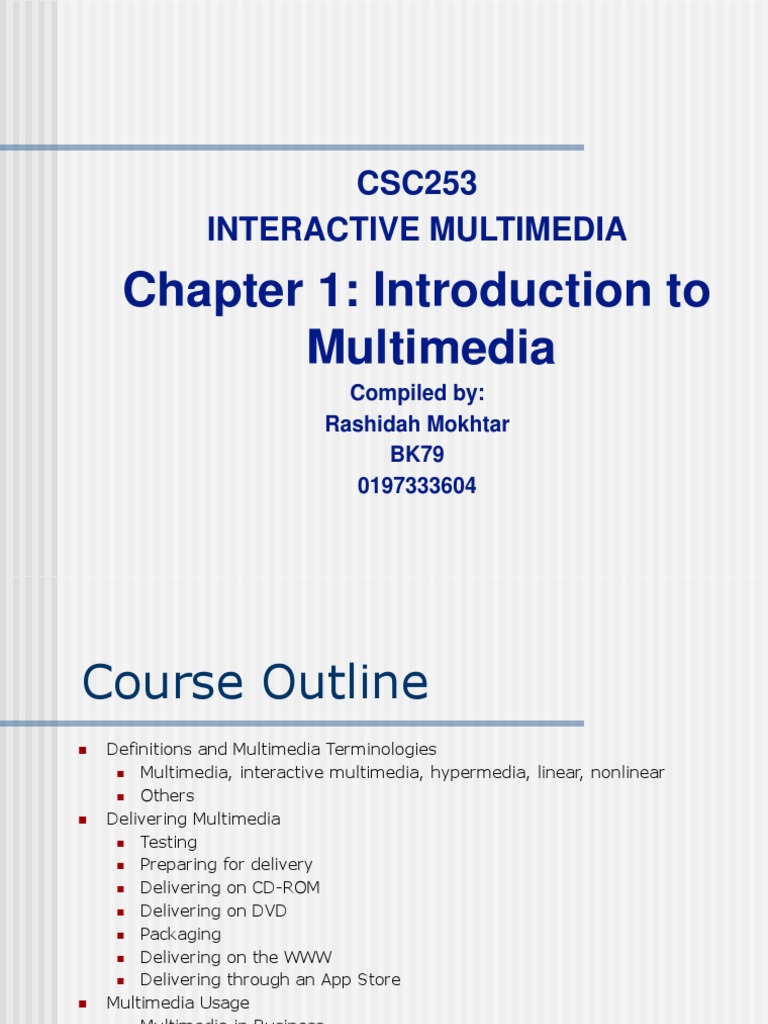 Chapter 1: Introduction To Multimedia | PDF | Multimedia | Software ...