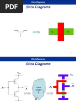 CMOS Inverter Stick Diagram Guide | PDF | Mosfet | Electrical Components