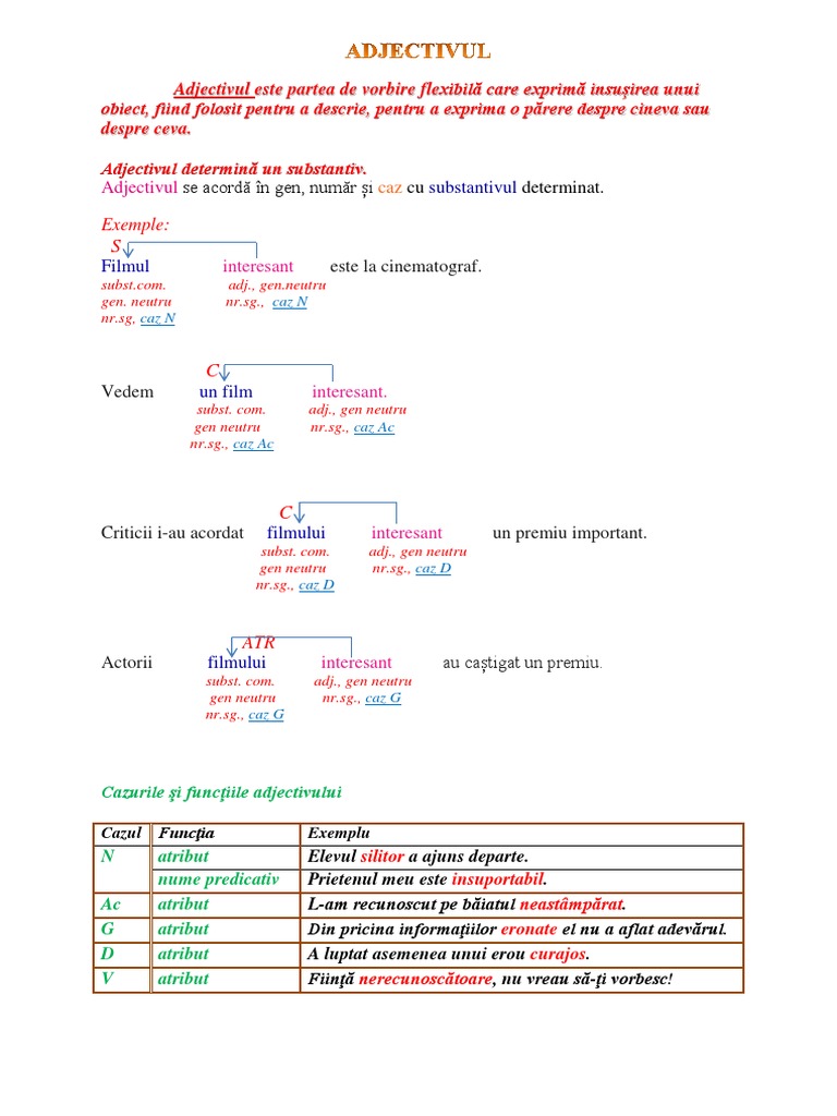 ADJECTIVUL | PDF