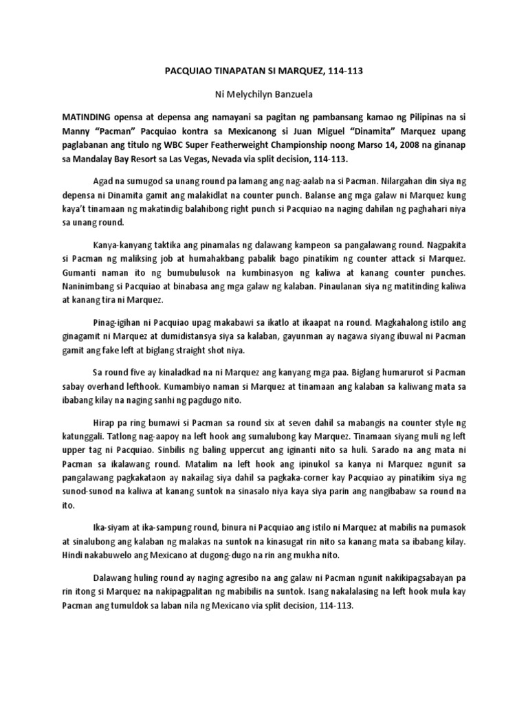 Balitang Pampalakasan | PDF