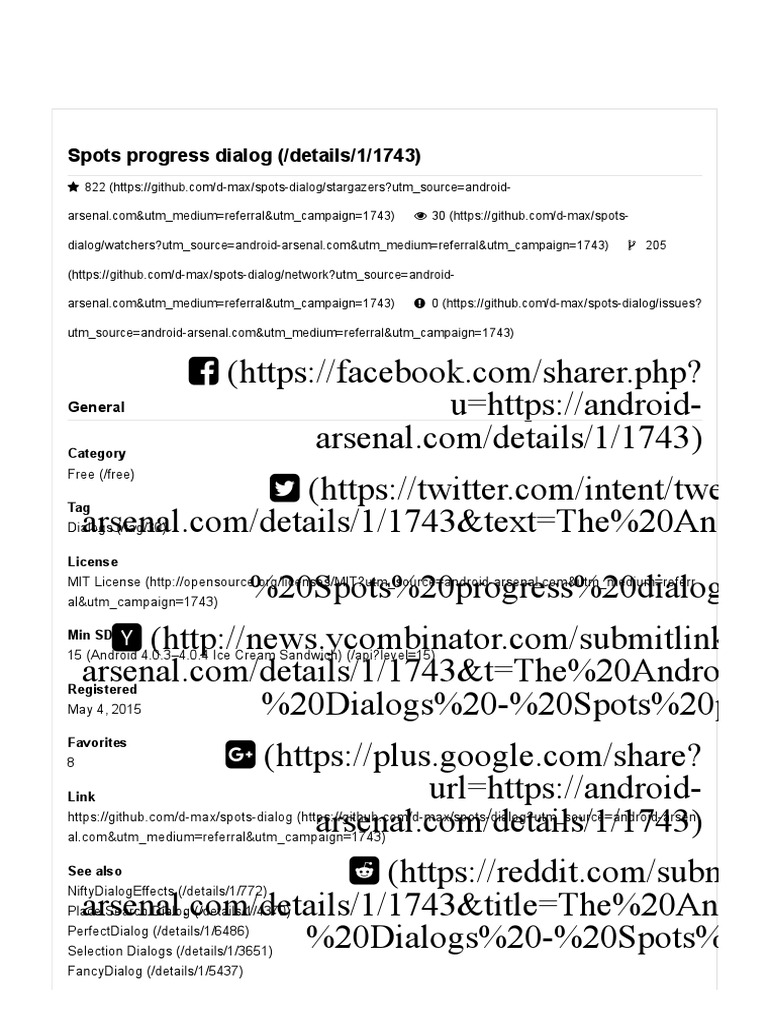 The Android Arsenal Dialogs Spots Progress Dialog Pdf Java Programming Language