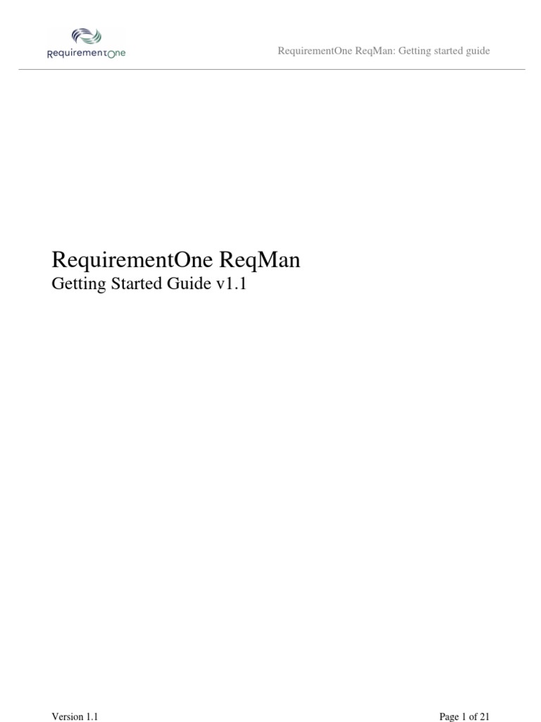 RequirementOne ReqMan Getting Started Guide | Download Free PDF ...