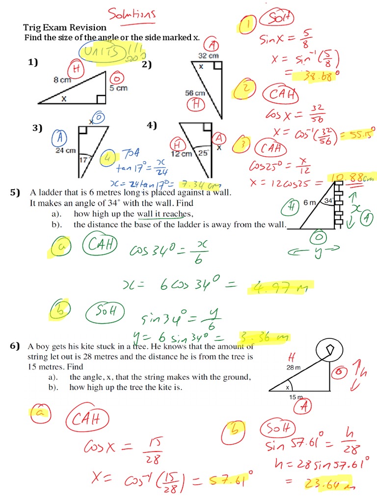 Year 10 Trigonometry Exam Prep | PDF | Computers