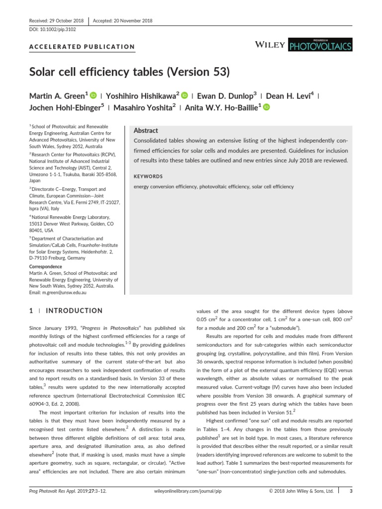 Green Et Al-2019-Progress in Photovoltaics Research and Applications ...