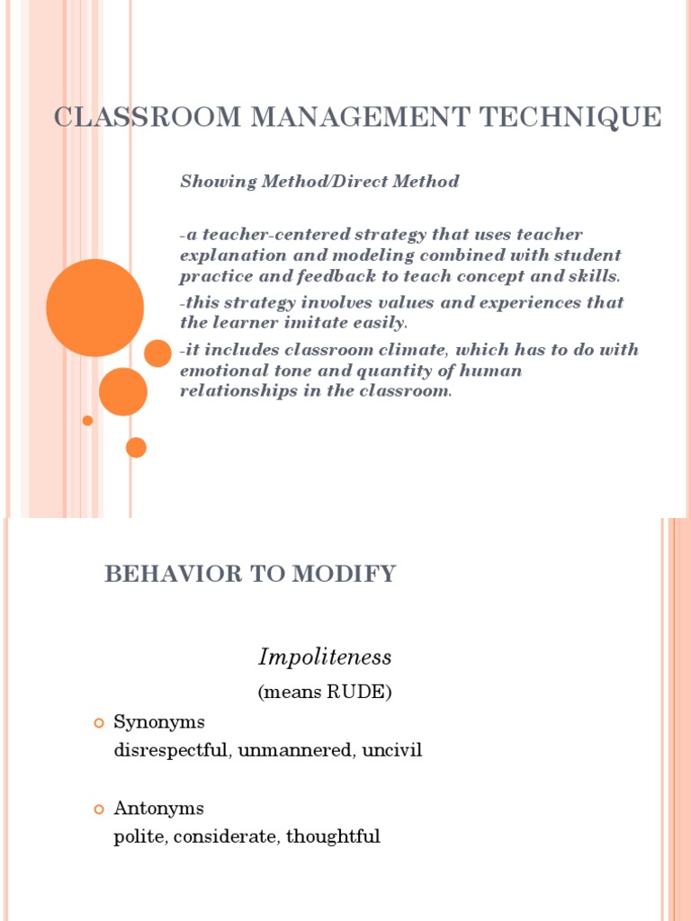 Classroom Management Powerpoint | PDF | Classroom Management ...