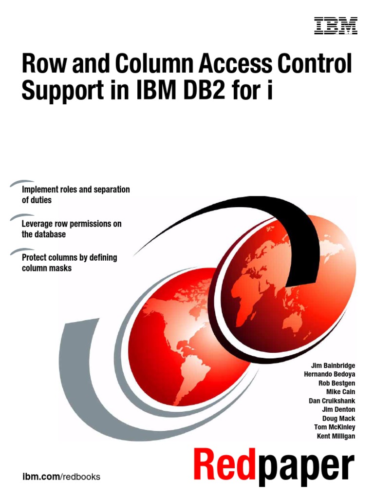Row and Column Access Control Support in IBM DB2 For I: Paper | PDF | Ibm Db2 | Databases