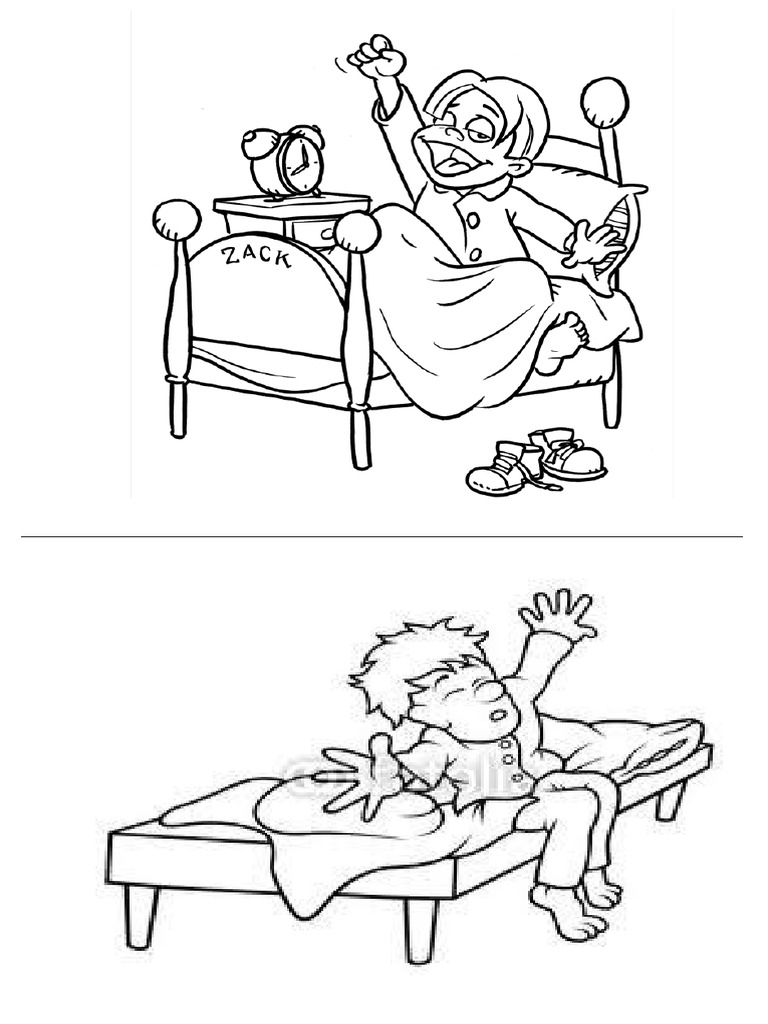 Daily Routine To Color | PDF