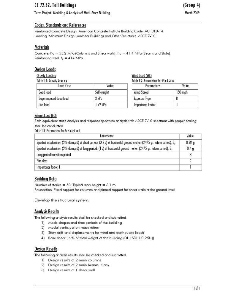 Design Criteria | PDF | Structural Load | Beam (Structure)